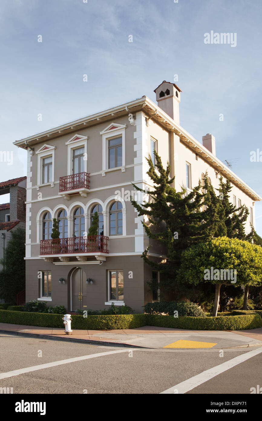 View of nice modern house in summer environment Stock Photo - Alamy