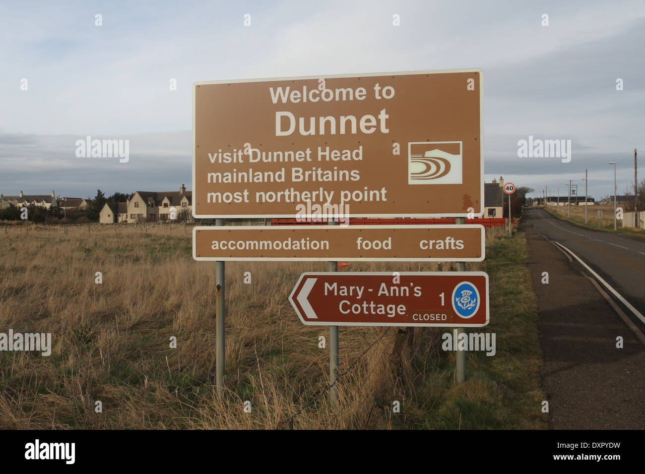 Dunnet head sign hi-res stock photography and images - Alamy