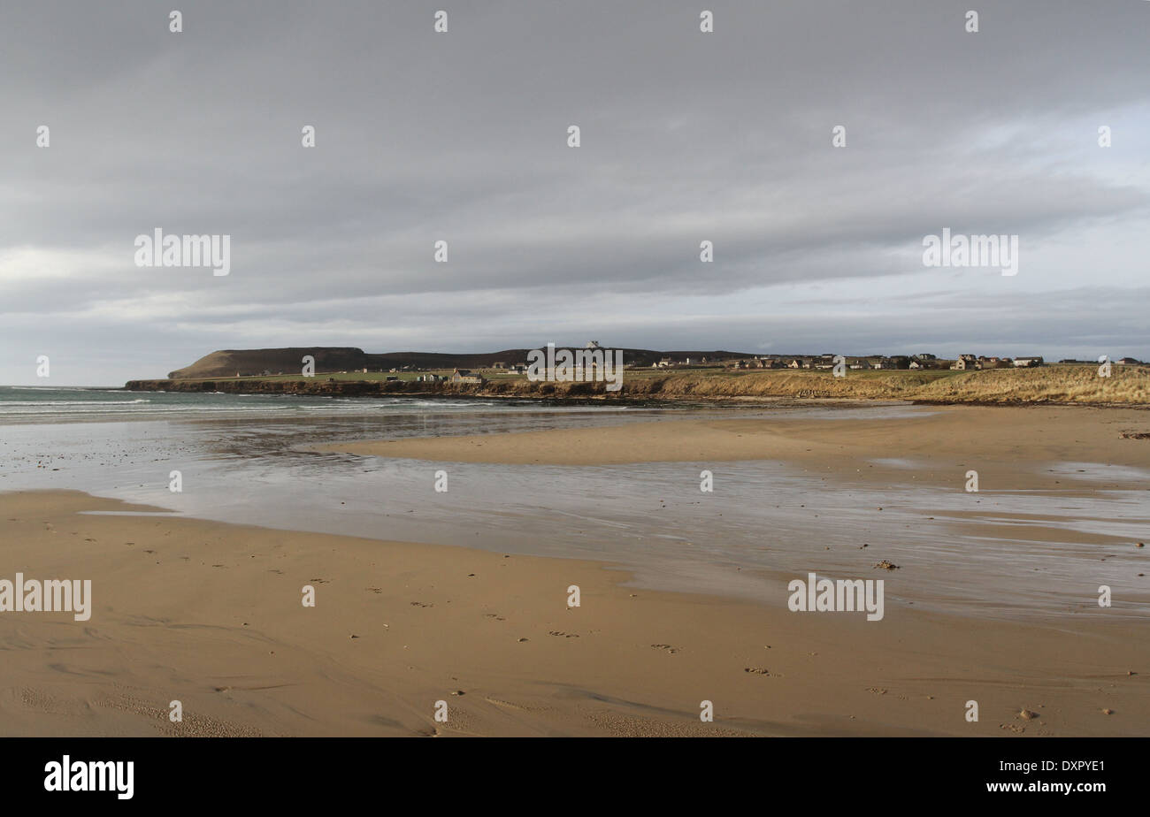 Dunnet Bay and Dunnet Head Caithness Scotland March 2014 Stock Photo ...