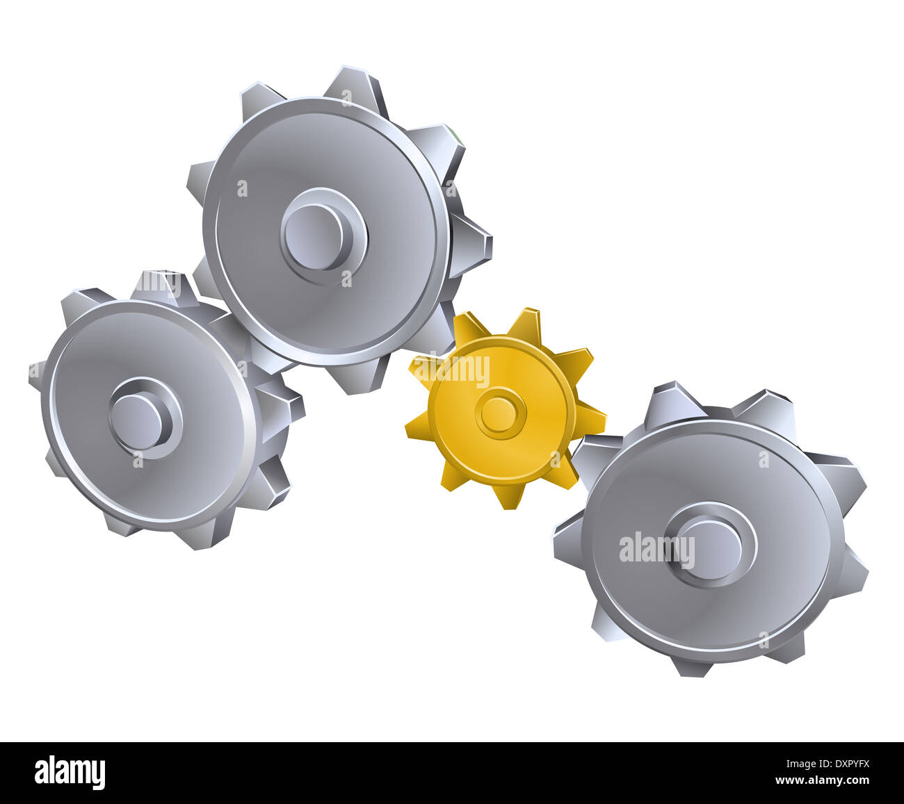 An illustration of metal machinery machine cogs or gears Stock Photo ...