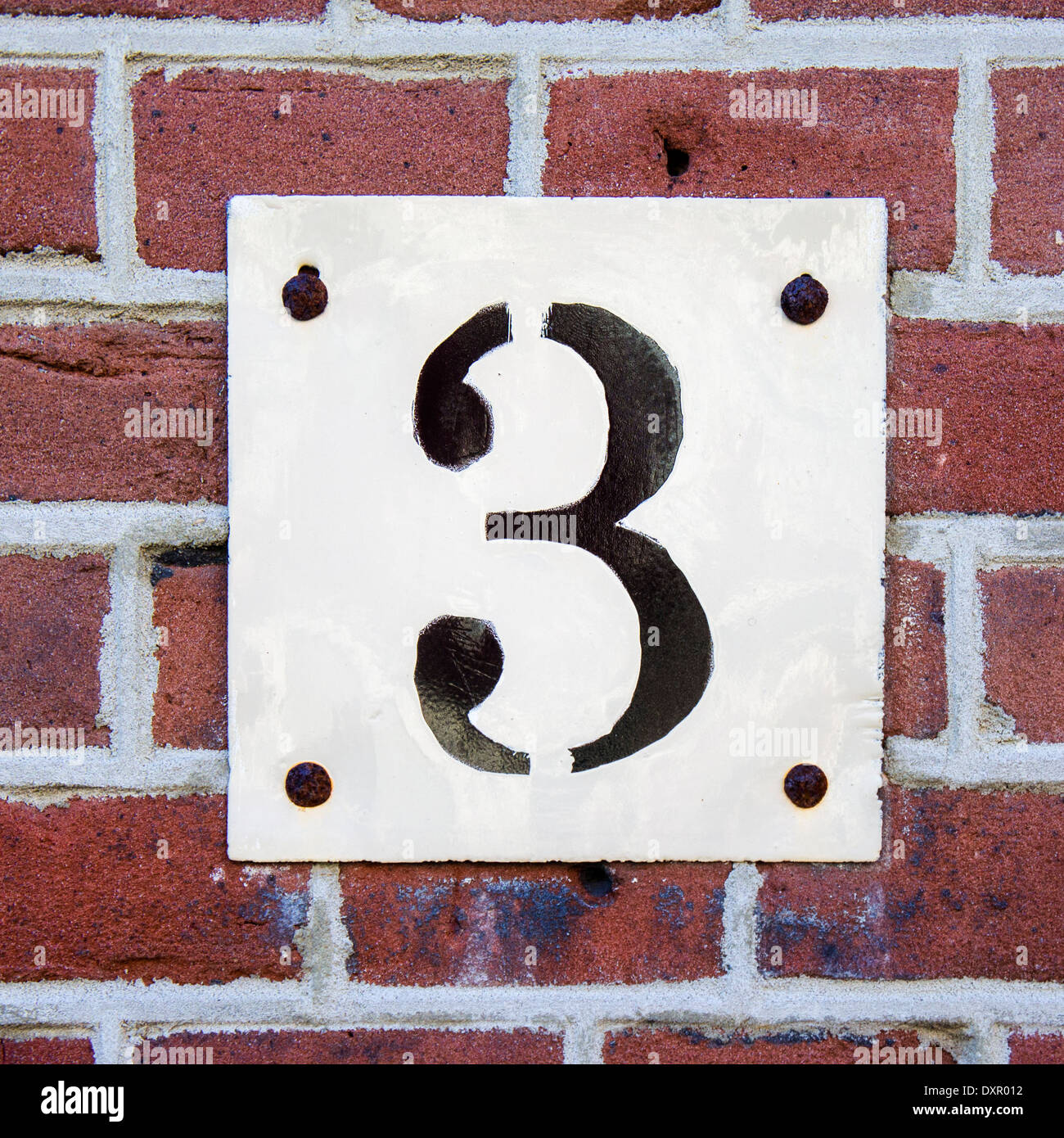 House number 3 sign hi-res stock photography and images - Alamy