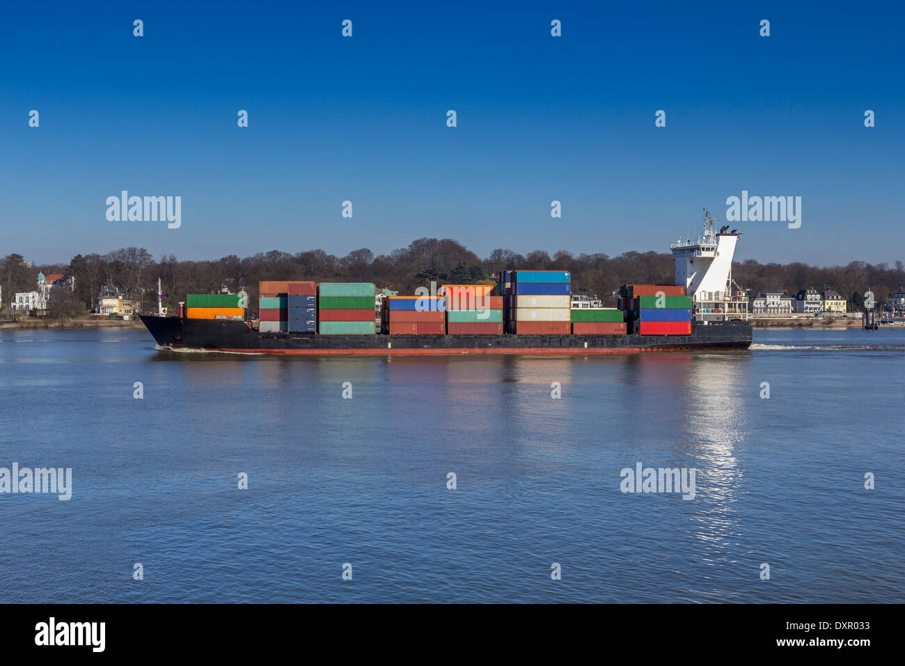 Small container ship hi-res stock photography and images - Alamy
