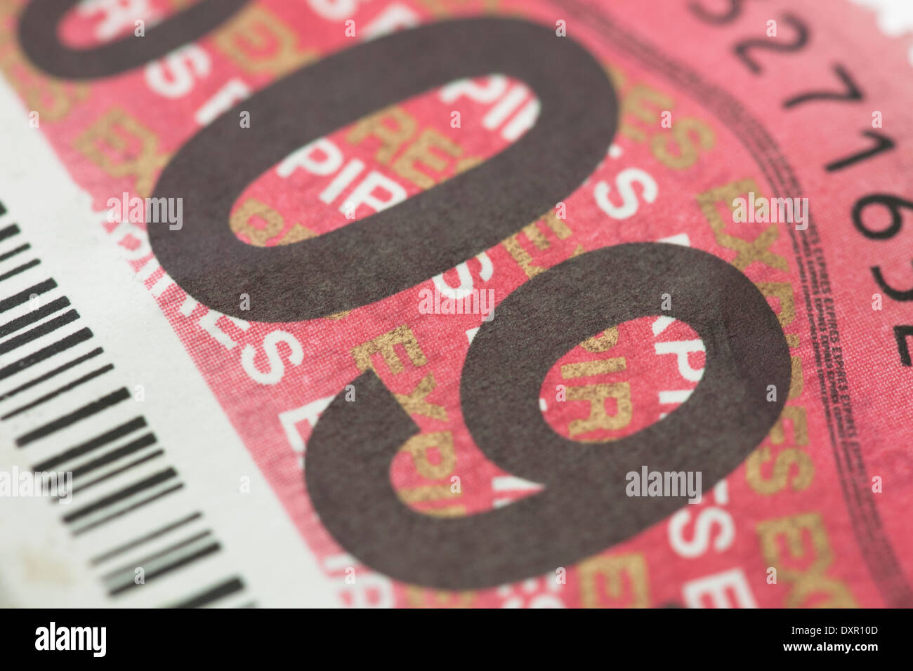 Vehicle tax disc Stock Photo - Alamy