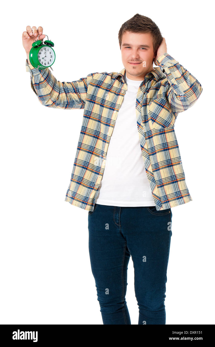 Man with clock hi-res stock photography and images - Alamy