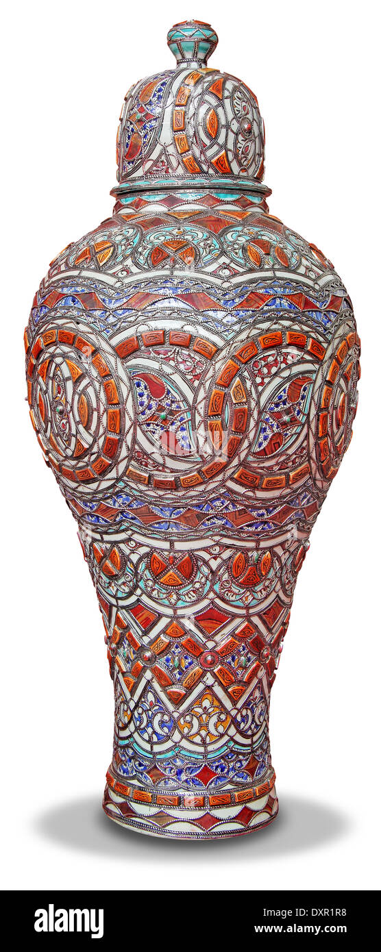 Traditional moroccan big earthenware isolated on white background Stock ...