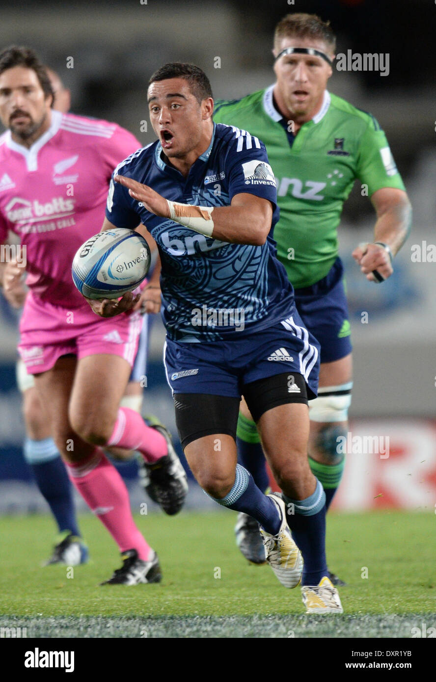 Eden Park, Auckland, New Zealand. 29th Mar, 2014. Bryn Hall. Blues ...