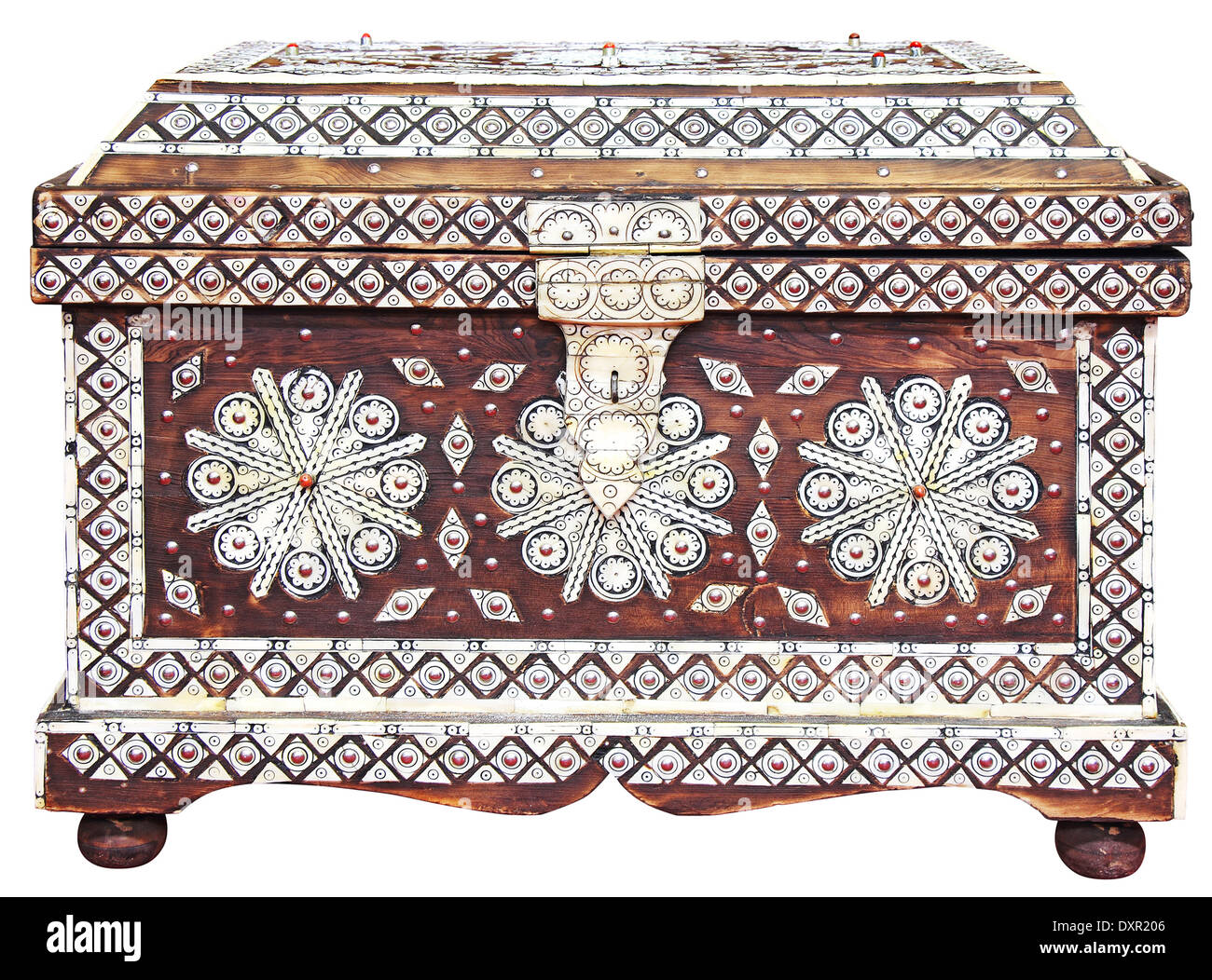 Traditional handmade Moroccan chest isolated on white background Stock ...