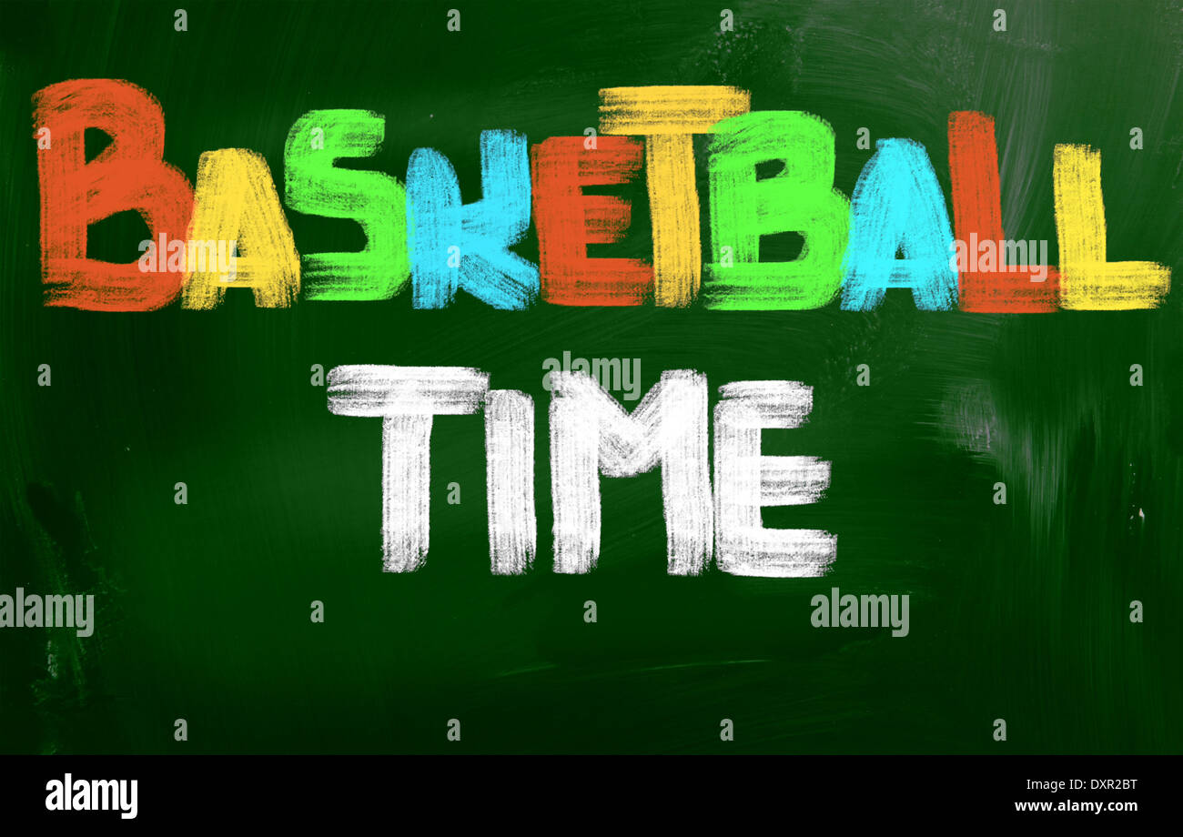 Basketball Time Concept Stock Photo - Alamy