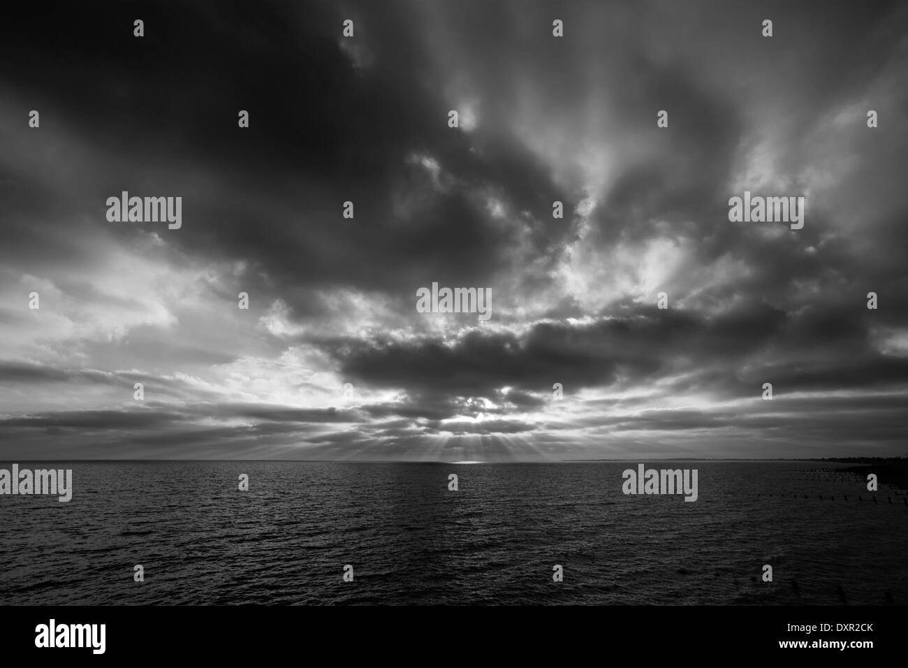 Dawn clouds nobody Black and White Stock Photos & Images - Alamy