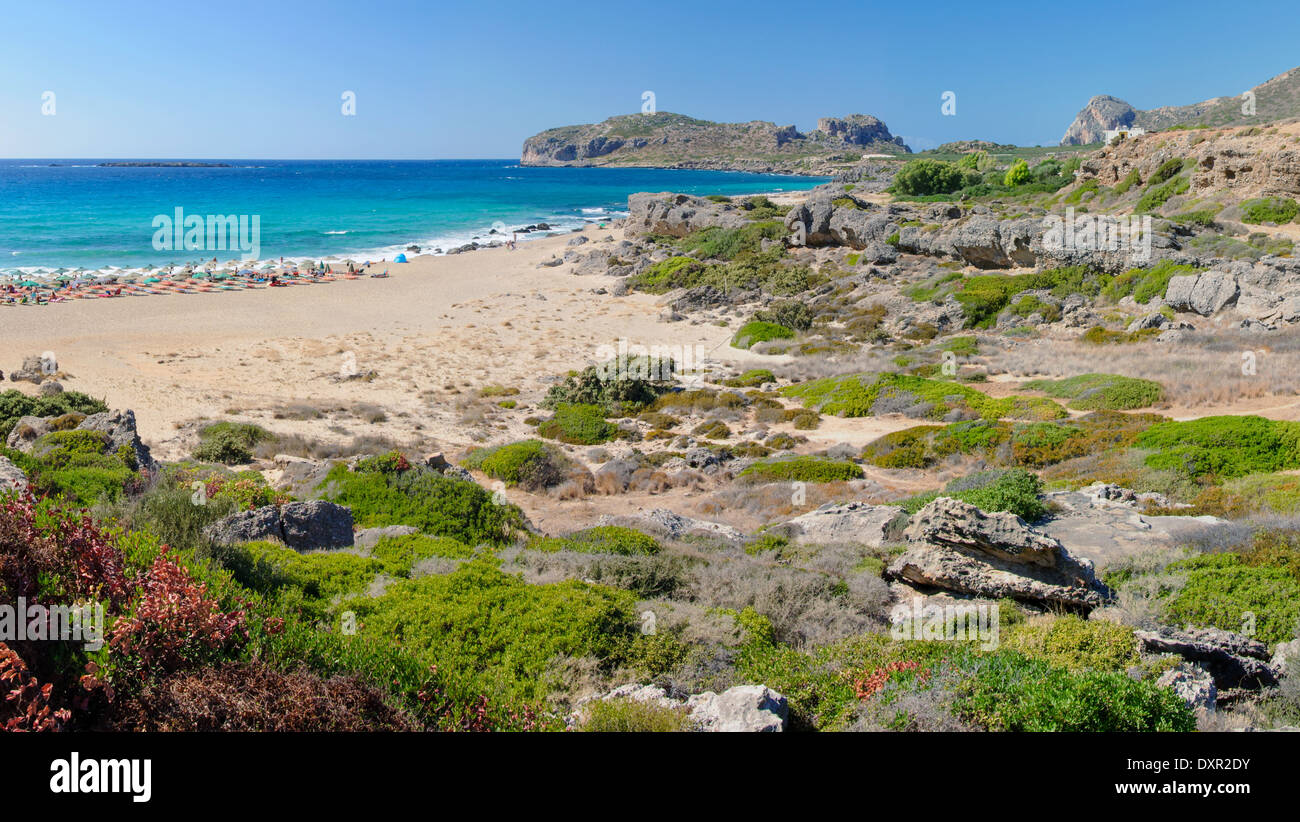 Falassarna Beach, one of the most beautiful beaches in Crete Stock ...