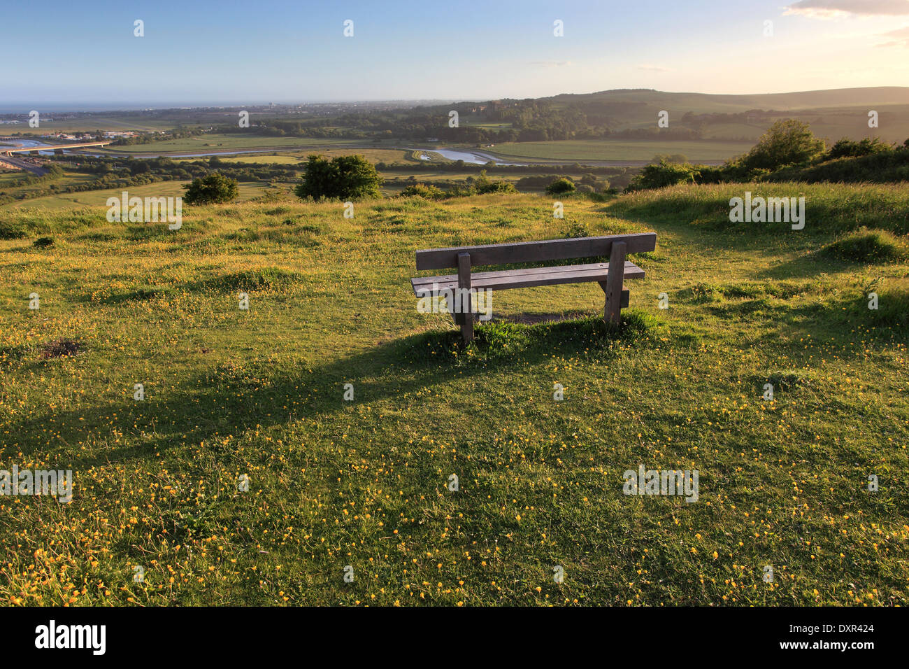 Summer Landscape over the River Adur valley , South Downs National Park ...