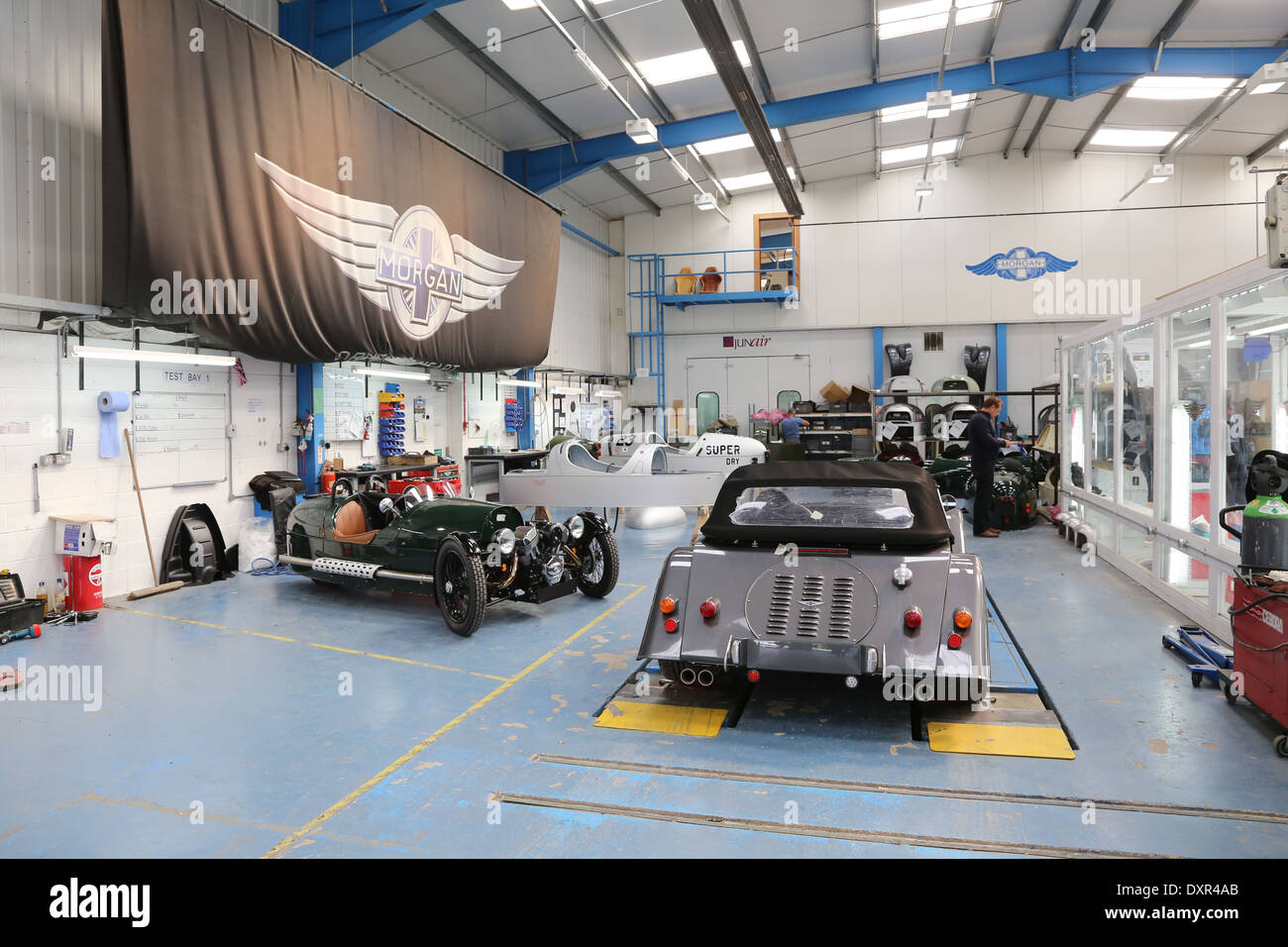 Morgan Motor Car factory finishing department. Shot in September 2013 ...