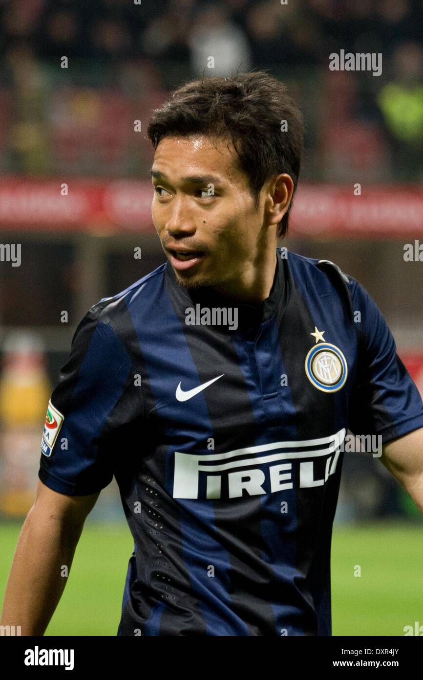 Milan, Italy. 27th Mar, 2014. Yuto Nagatomo (Inter) Football/Soccer ...