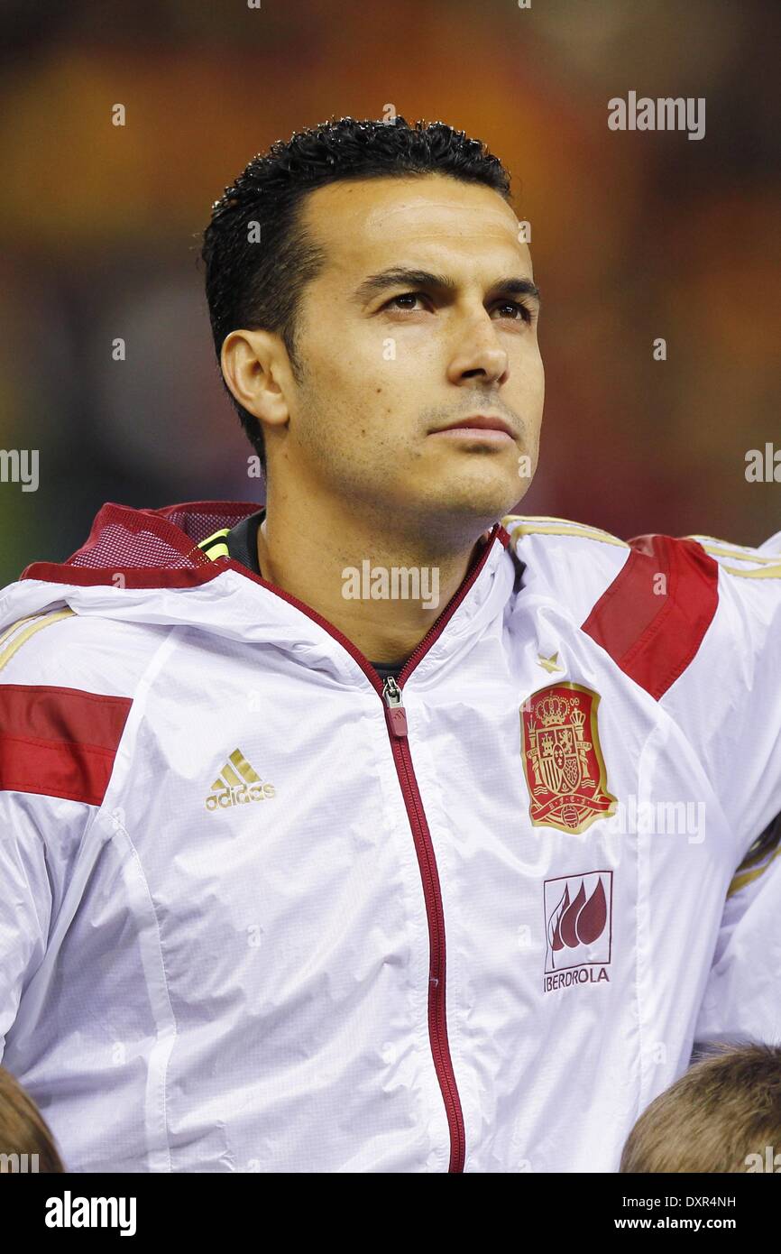 the Vicente Calderon Stadium, Madrid, Spain. 5th Mar, 2013. Pedro ...