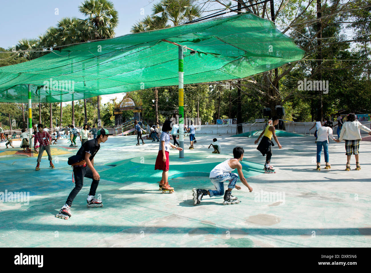 Myanmar, Bago, Skating rink Stock Photo - Alamy