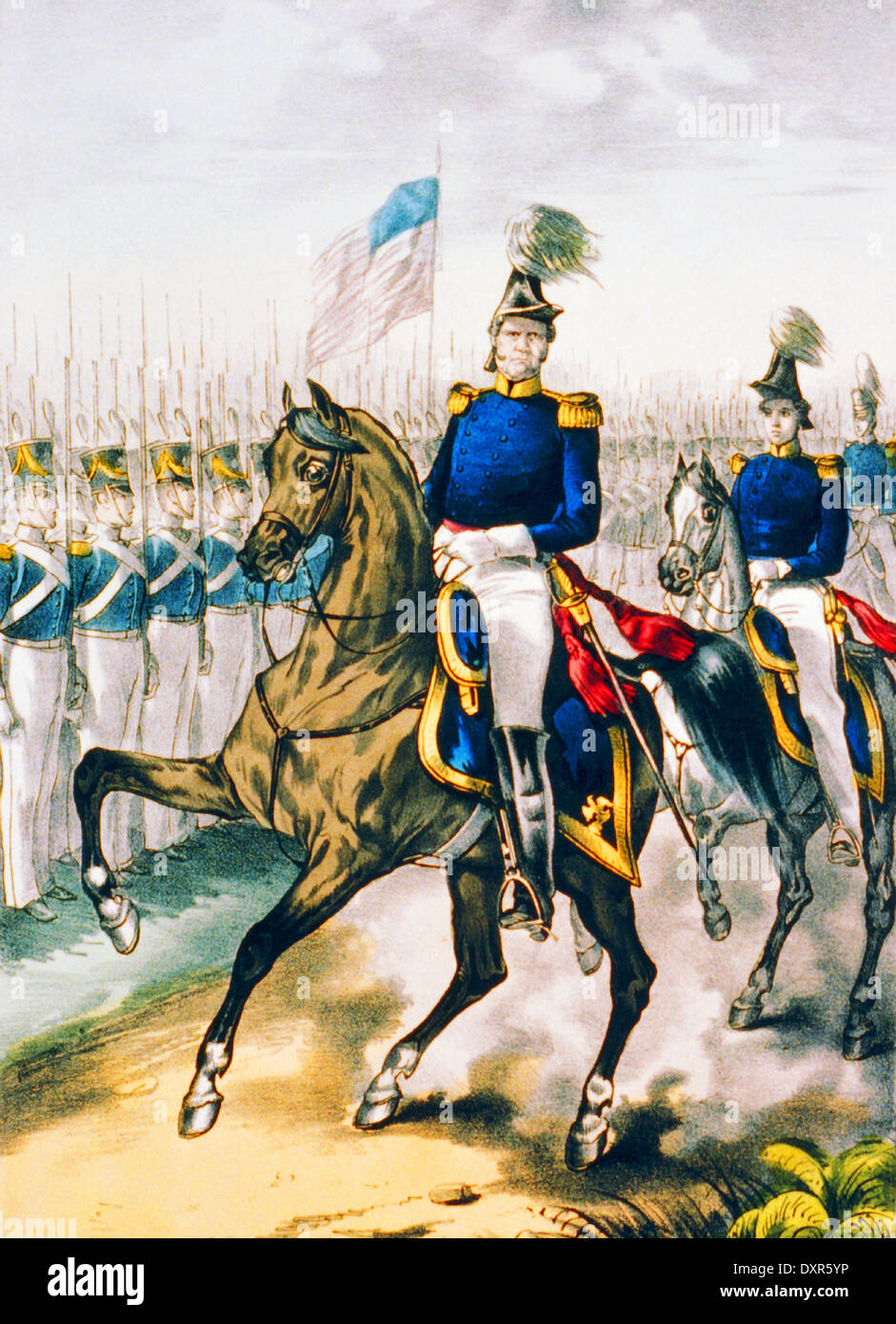 Vintage portrait of Winfield Scott Stock Photo - Alamy