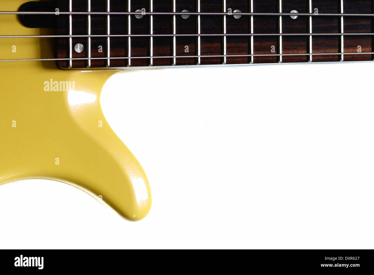 Bass guitar section, isolated on white background Stock Photo - Alamy