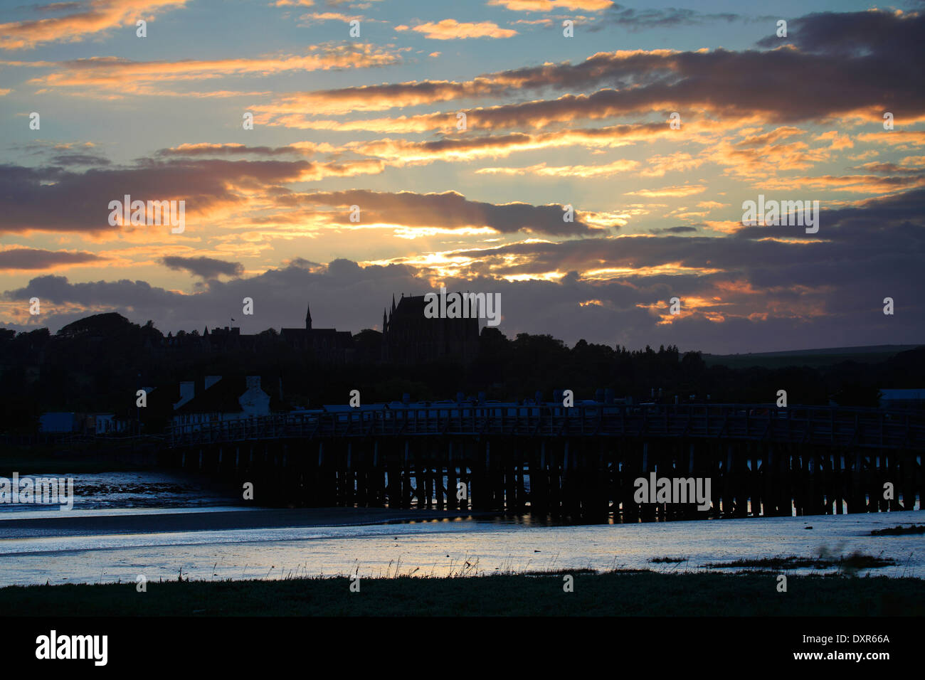 Summer sunset over Lancing College Chapel, Lancing College, Lancing ...