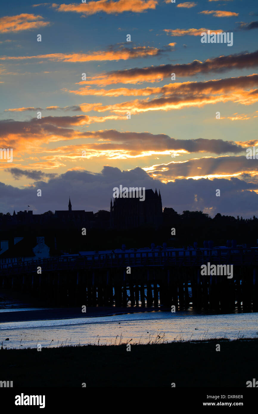 Summer sunset over Lancing College Chapel, Lancing College, Lancing ...