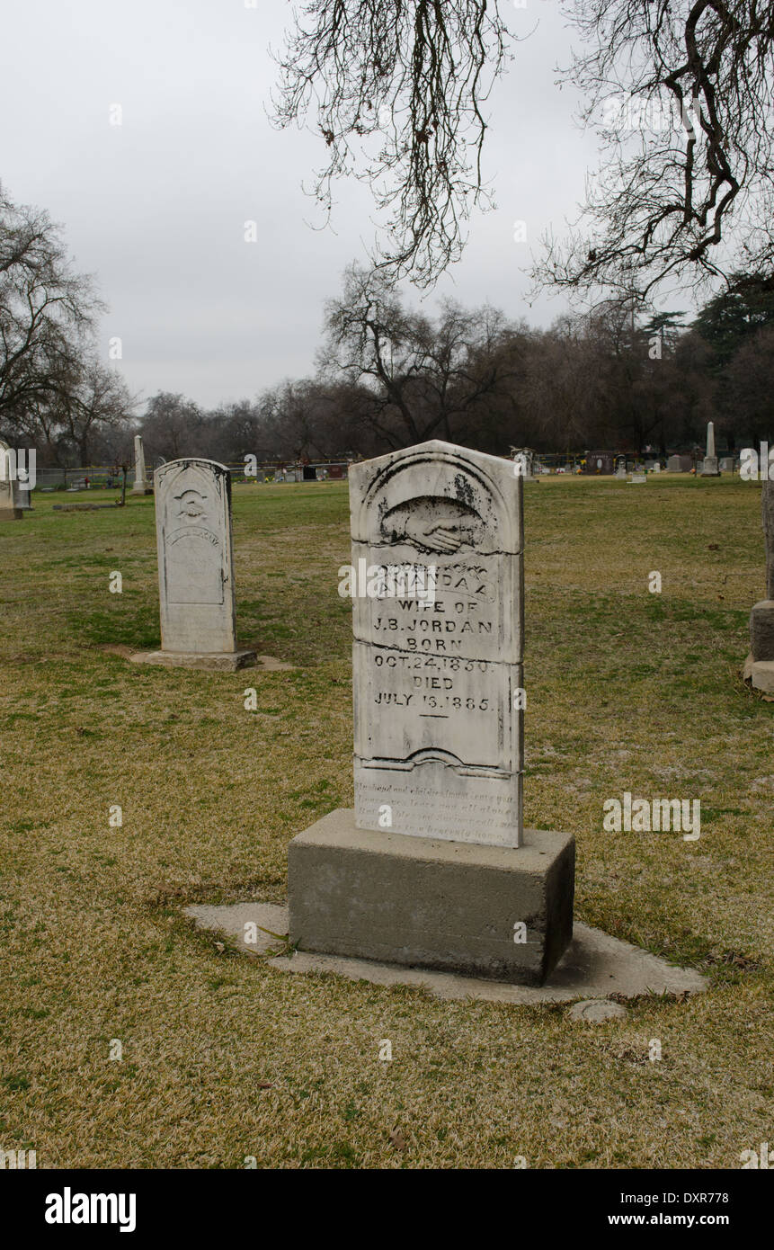 1800s cemetery marker Sanger, California USA Stock Photo - Alamy