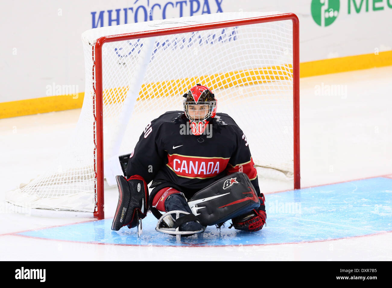 Sochi, Russia. 9th Mar, 2014. Corbin Watson (CAN) Ice Sledge Hockey ...