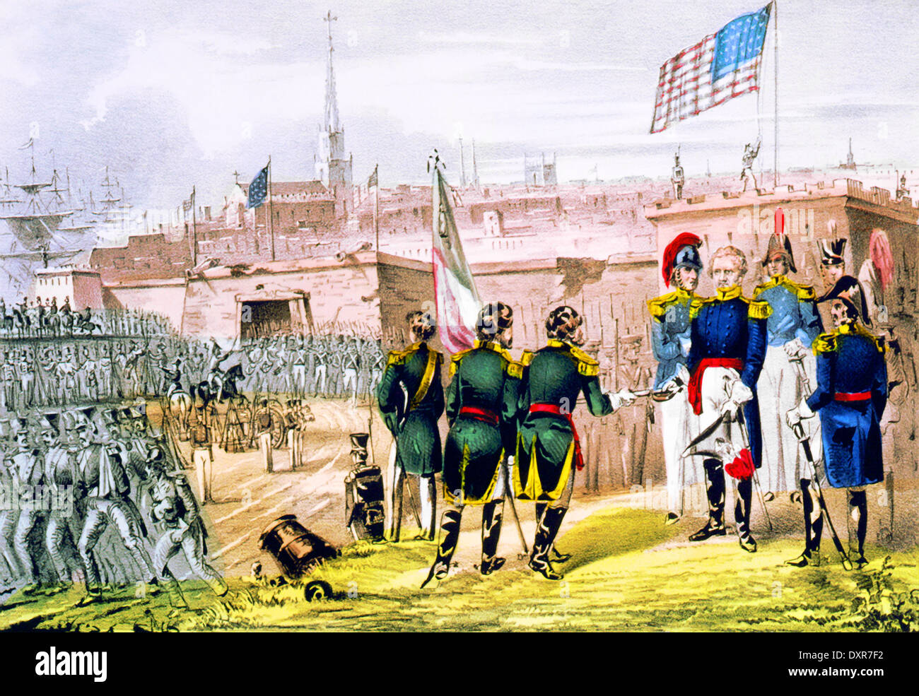 Vintage print depicting Winfield Scott Stock Photo - Alamy