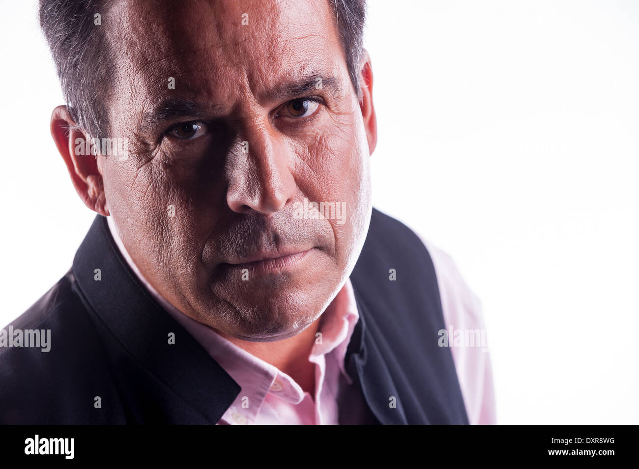 Angry man face close up hi-res stock photography and images - Alamy