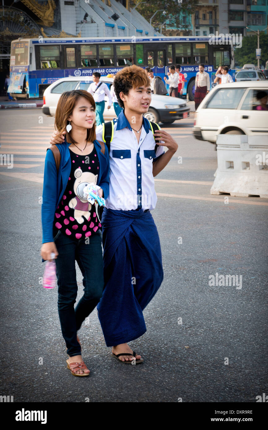 Myanmar, Yangon, Daily life Stock Photo - Alamy