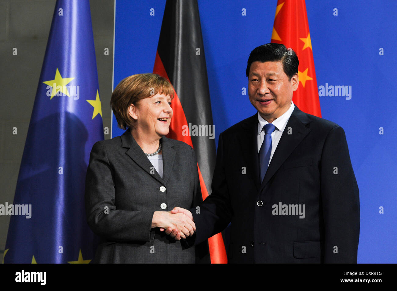 German Chancellor Angela Merkel Xi Jinping politician of the People's ...