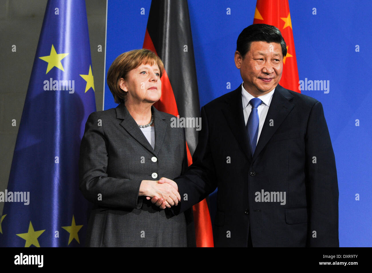 German Chancellor Angela Merkel Xi Jinping politician of the People's ...