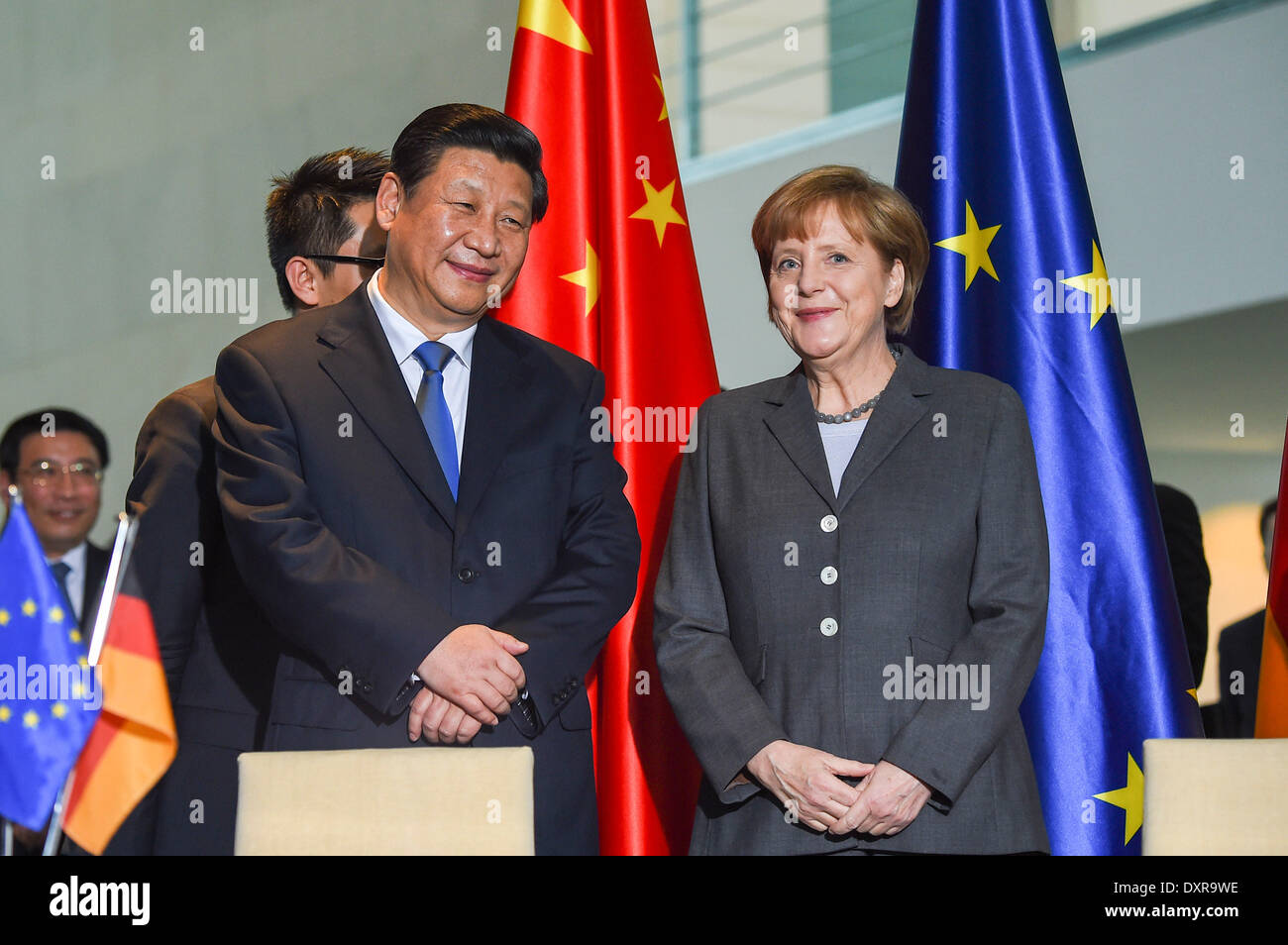 German Chancellor Angela Merkel Xi Jinping politician of the People's ...