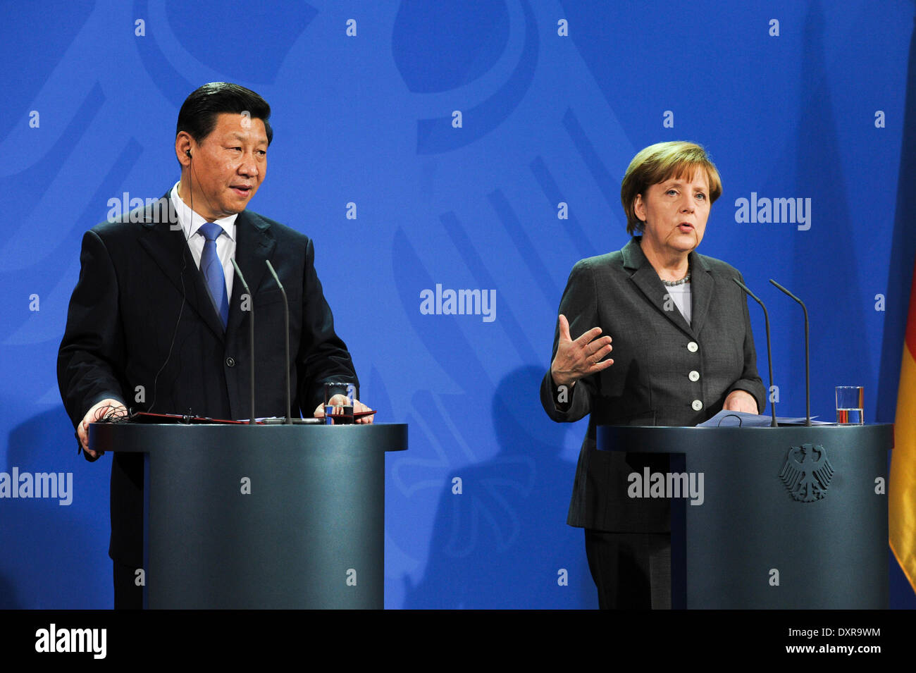 German Chancellor Angela Merkel Xi Jinping politician of the People's ...