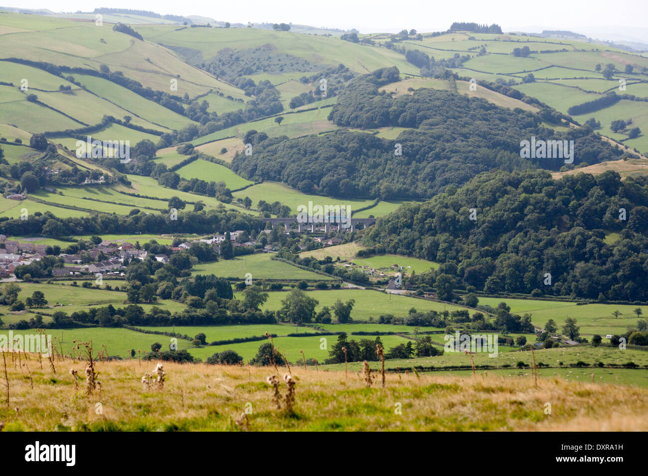 The valley of The River Teme between Knighton Tref-Y-Clawdd and ...