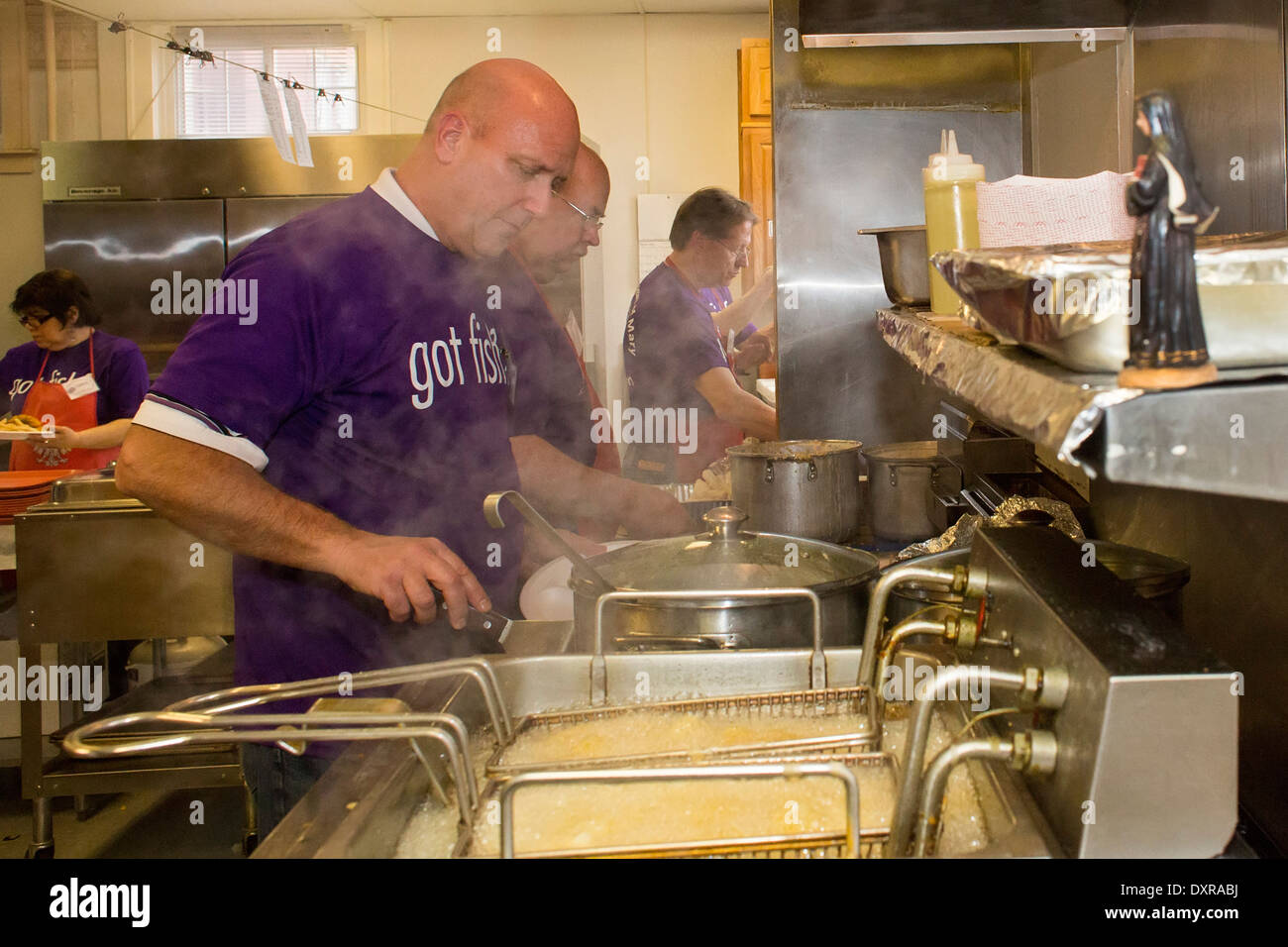Friday Evening Fish Fry During Lent at Catholic Church Stock Photo - Alamy
