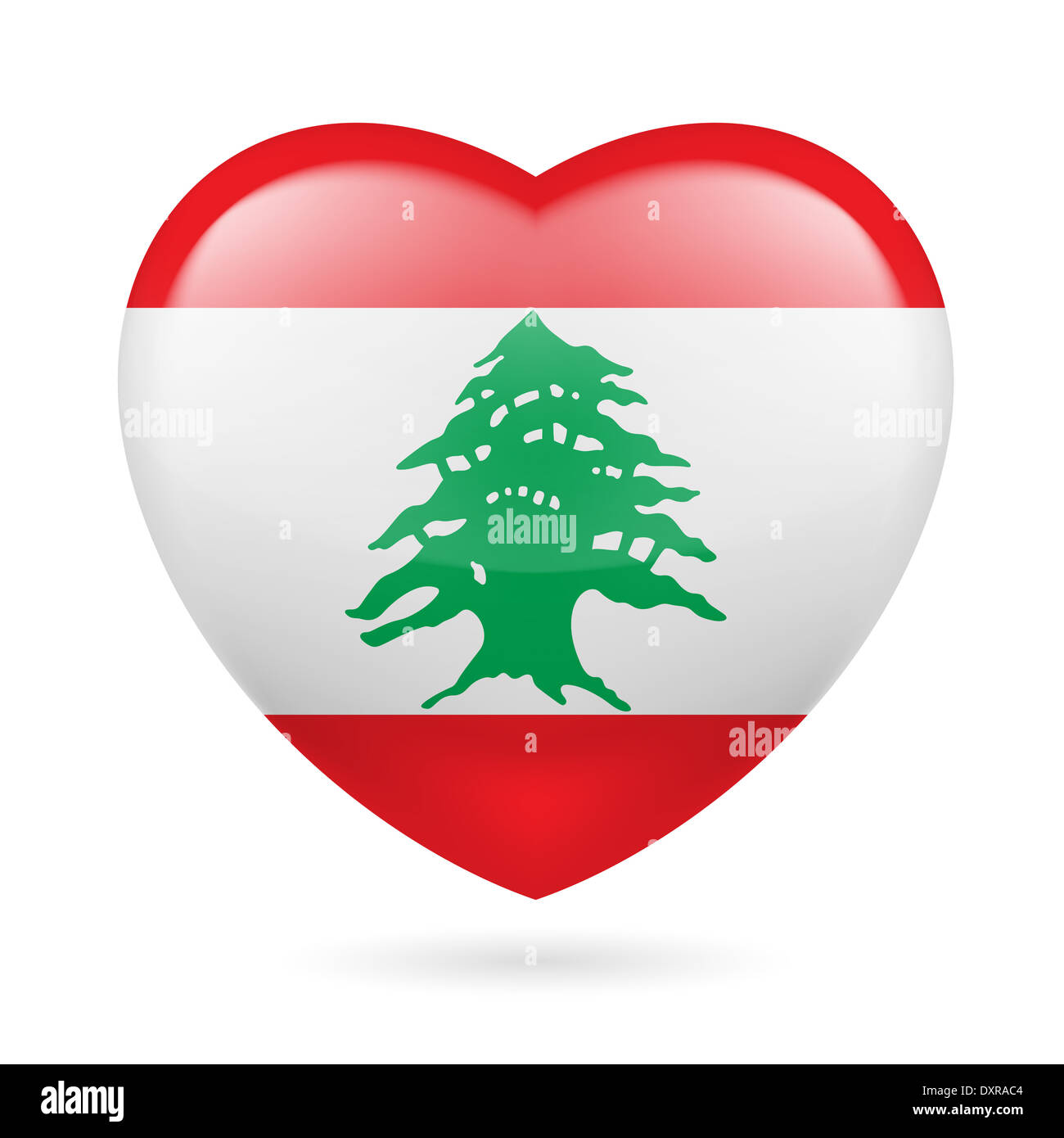 Heart with Lebanese flag colors. I love Lebanon Stock Photo - Alamy