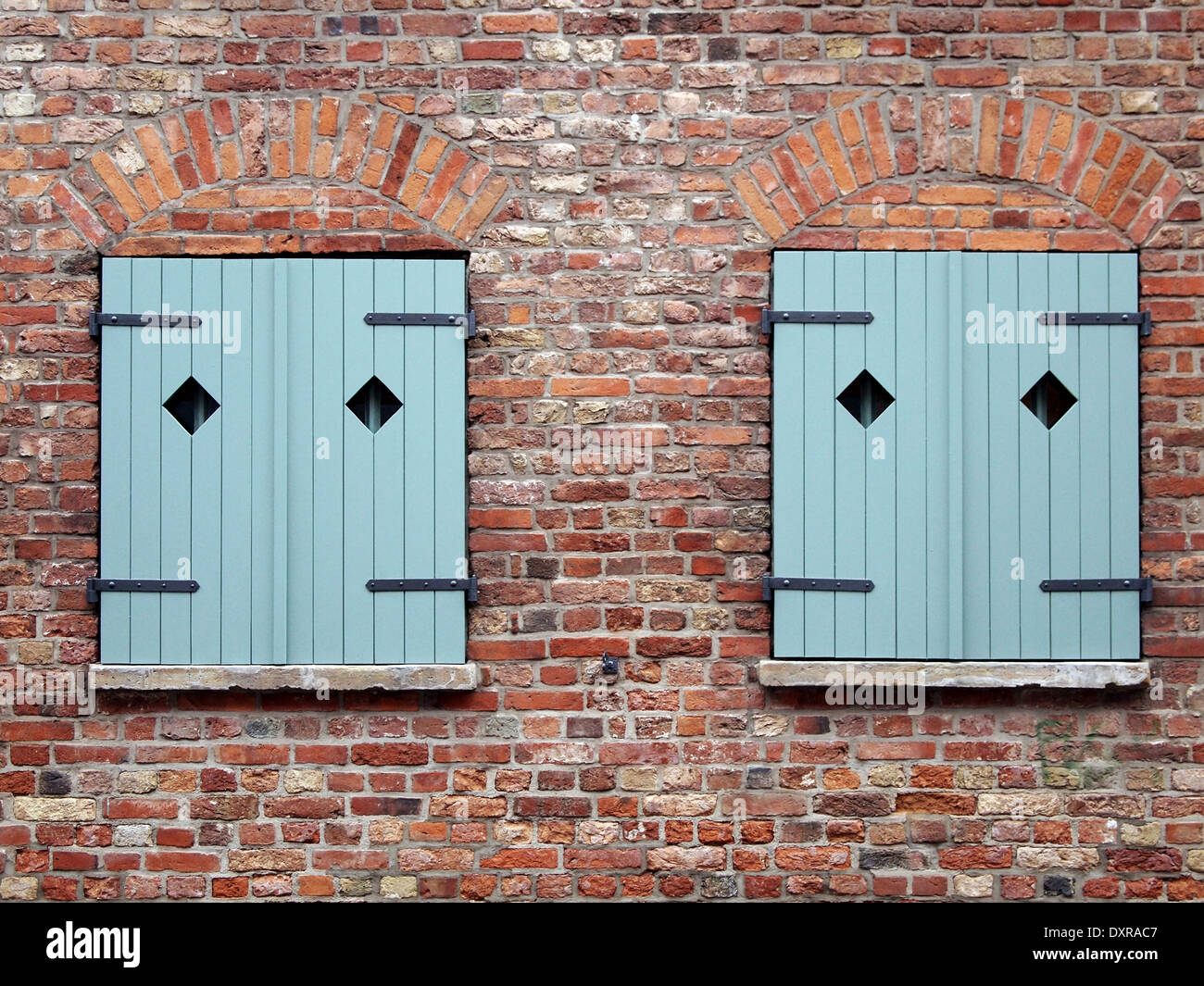 old restored shutters Stock Photo - Alamy