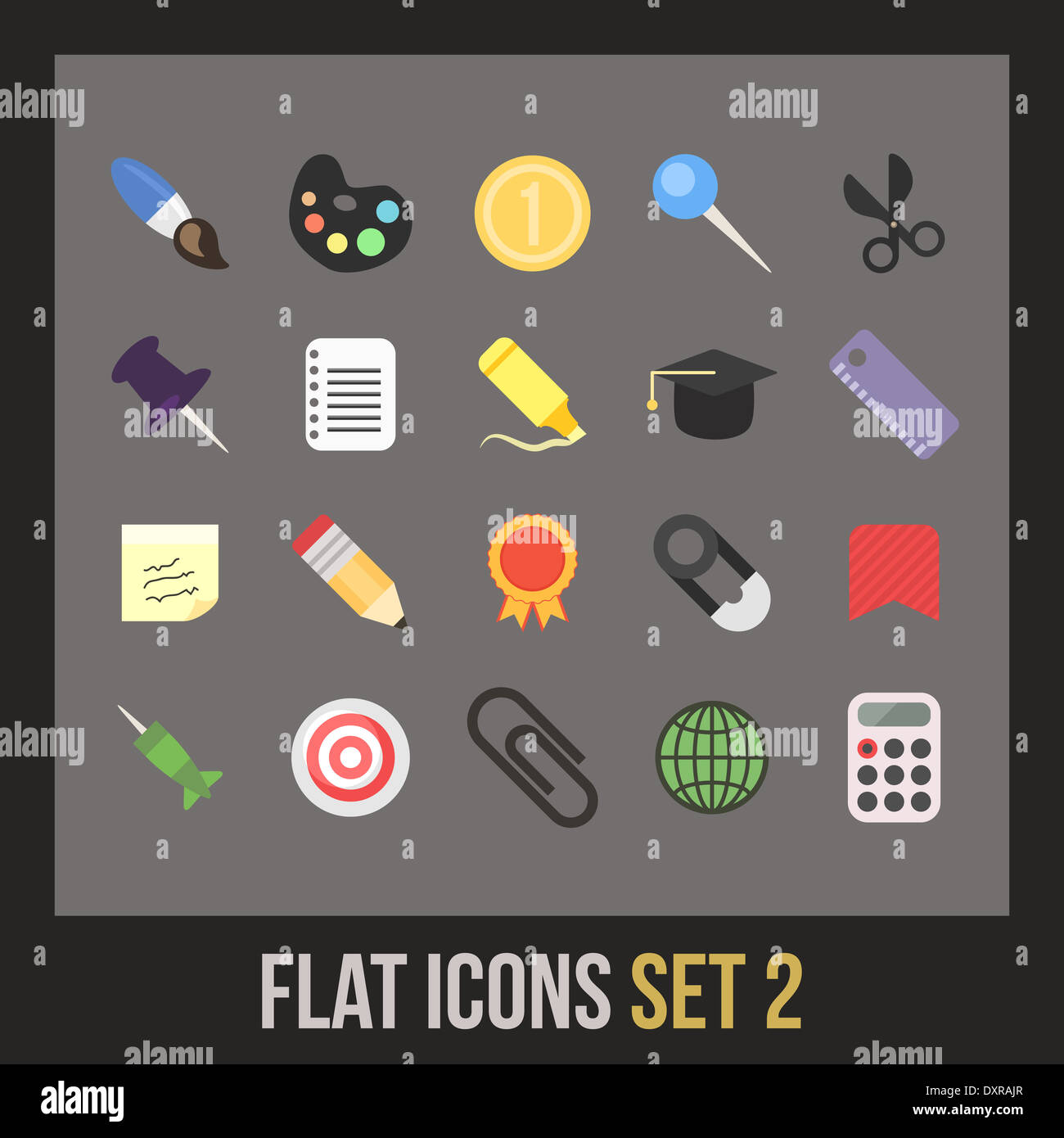 Ruler icon symbol flat hi-res stock photography and images - Alamy