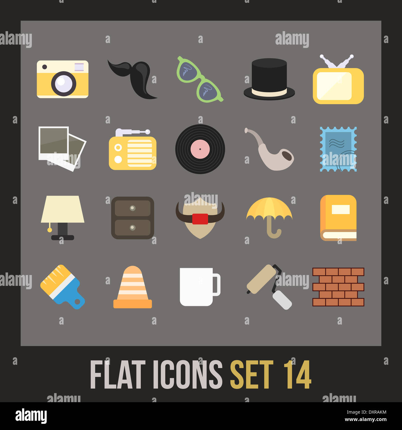 Flat icons set 14 Stock Photo - Alamy