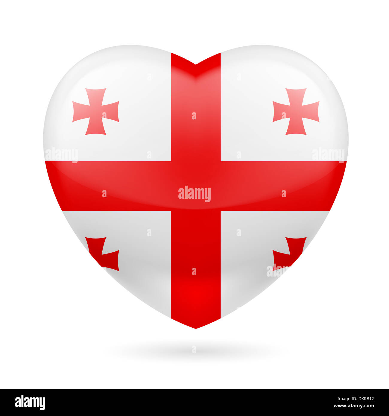 Heart with Georgian flag colors. I love Georgia Stock Photo - Alamy