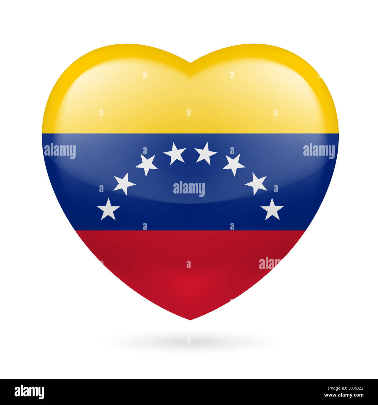 Heart with Venezuelan flag colors. I love Venezuela Stock Photo - Alamy