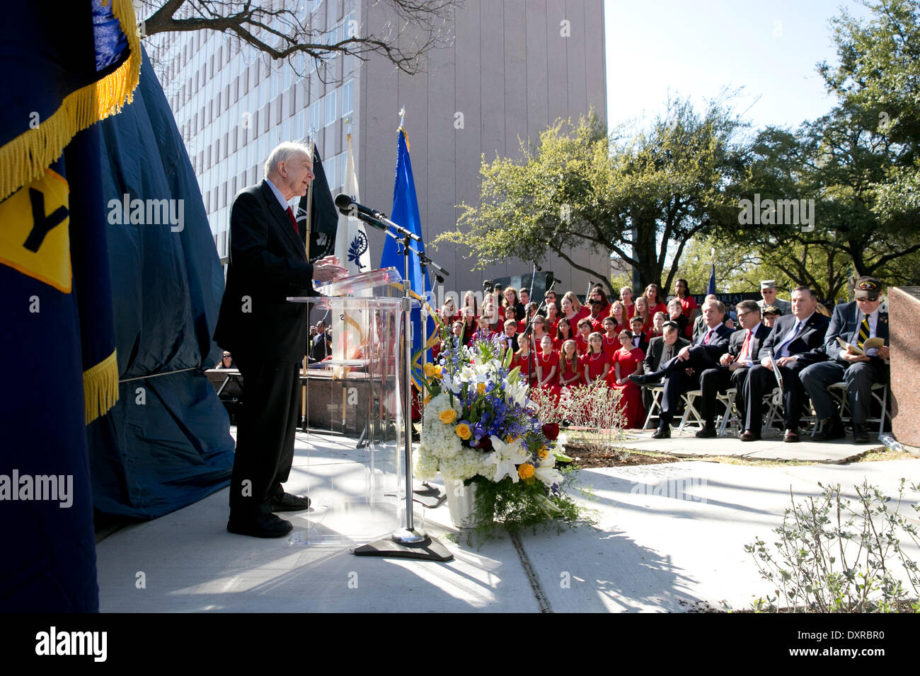 Former Vietnam POW U.S. Congressman Sam Johnson speaks at dedication of ...