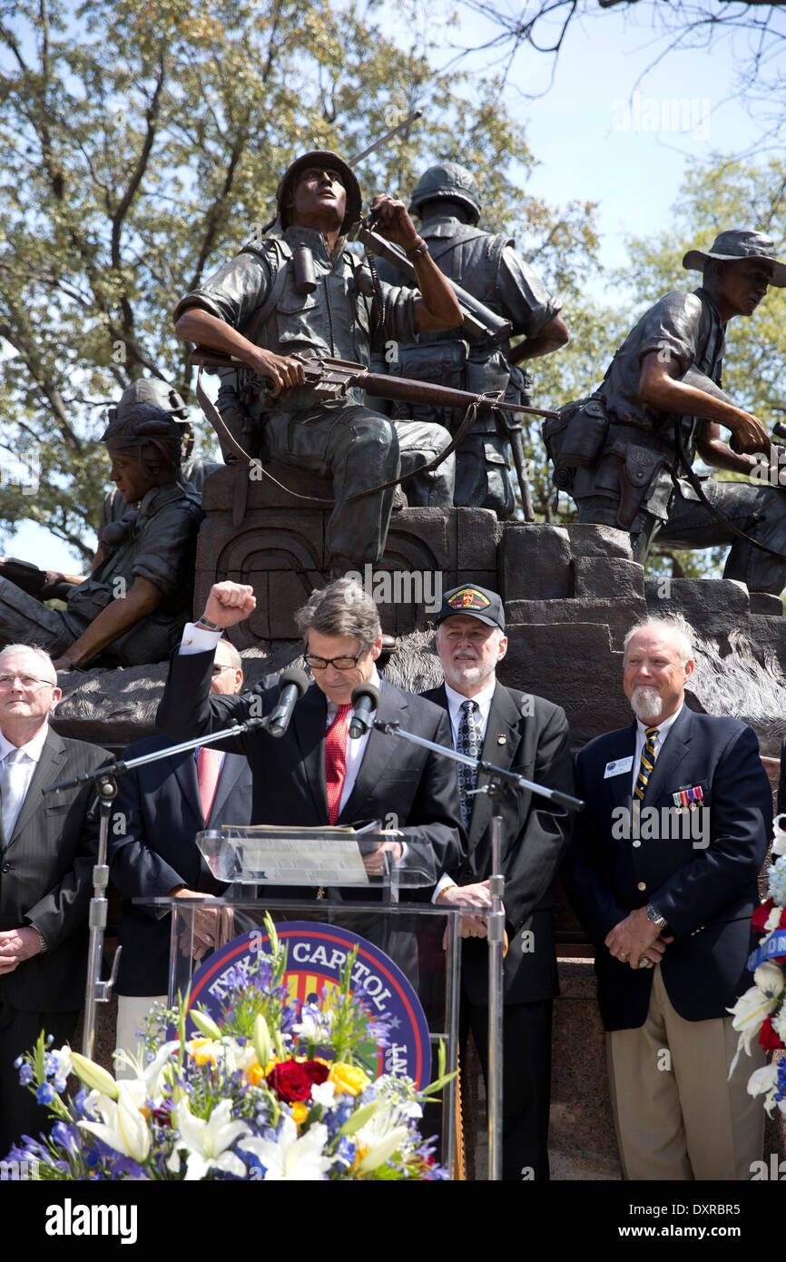 Texas Gov Rick Perry Speaks At Dedication Ceremony For The Texas