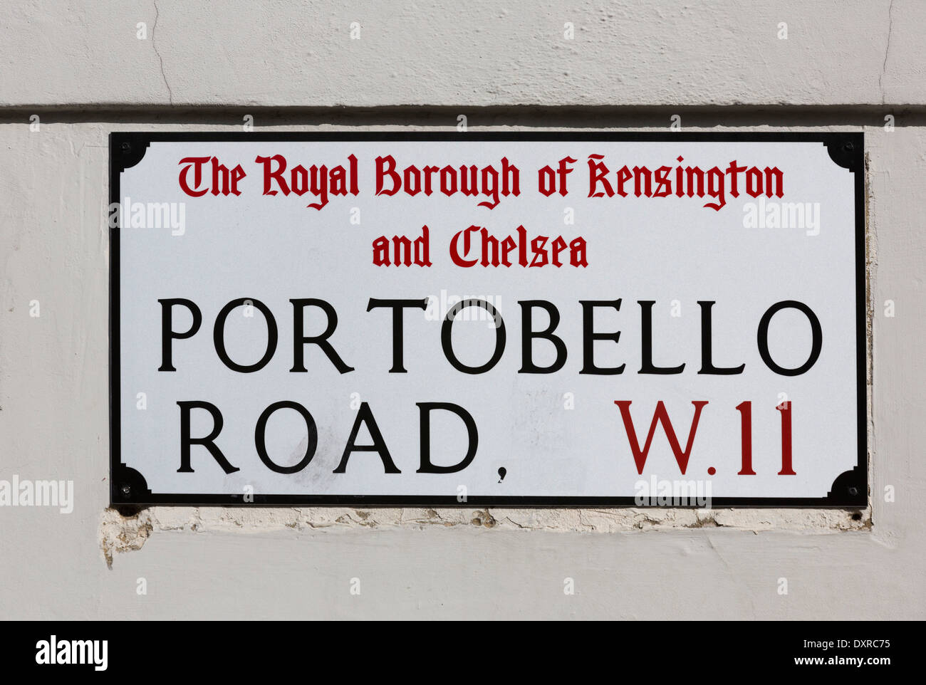 Road sign, Portobello Market, Portobello Road, Notting Hill, London ...