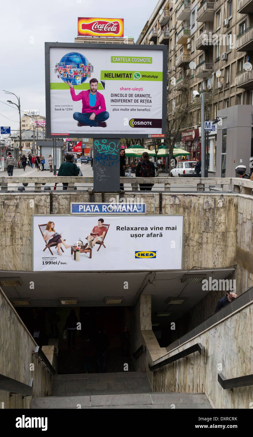 Romana Square underground station, Bucharest, Romania Stock Photo - Alamy