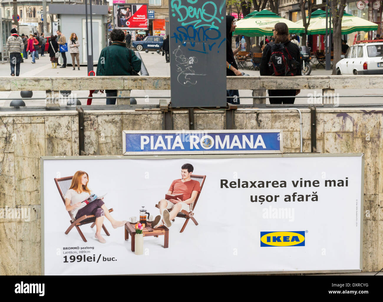 Romana Square underground station, Bucharest, Romania Stock Photo - Alamy