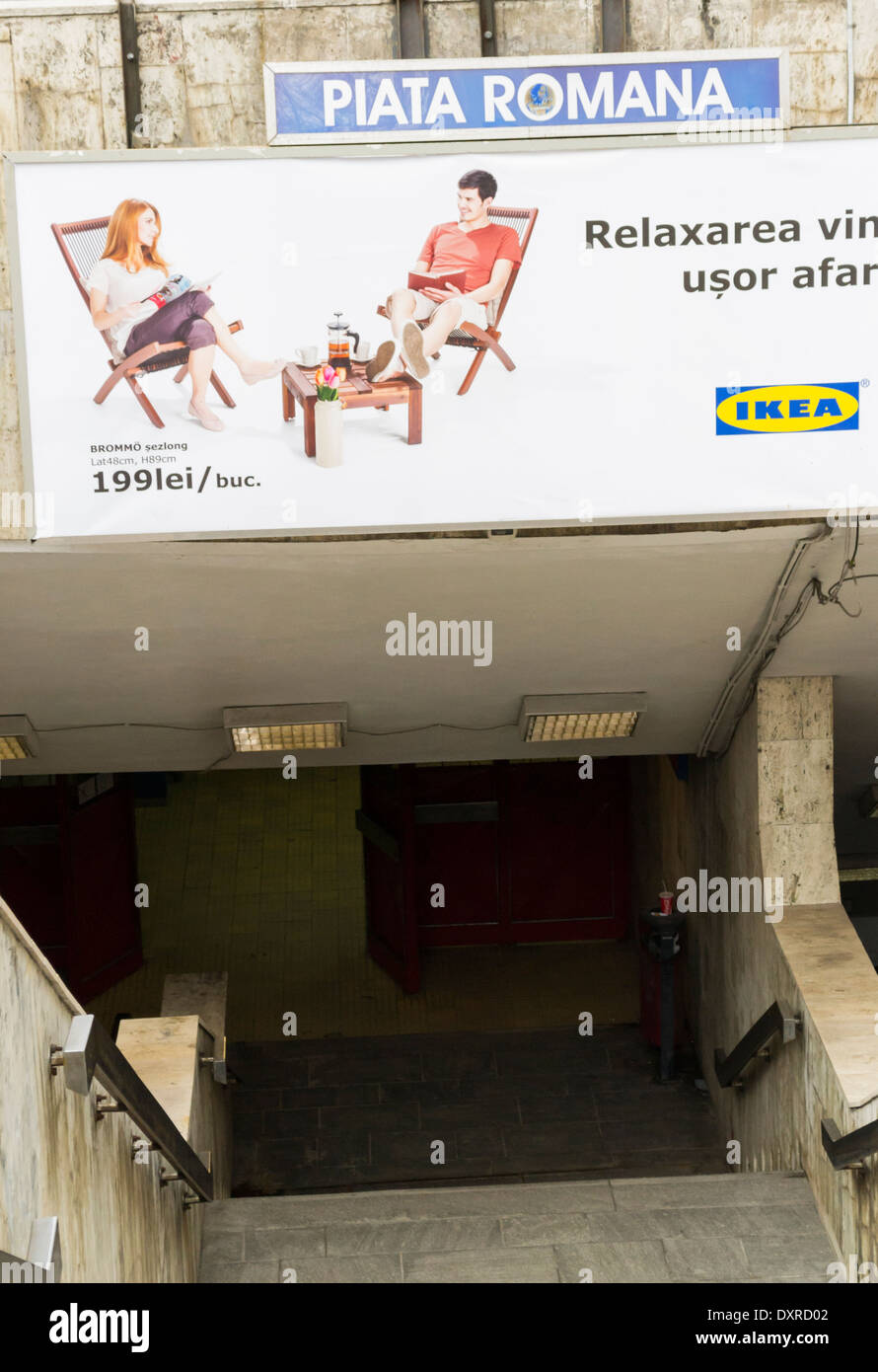 Romana Square underground station, Bucharest, Romania Stock Photo - Alamy
