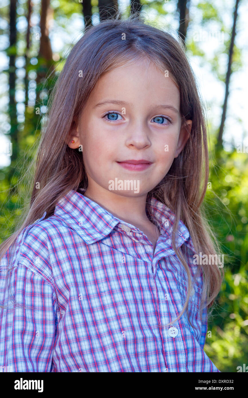 Portrait Beautiful Young Girl Stock Photo - Alamy