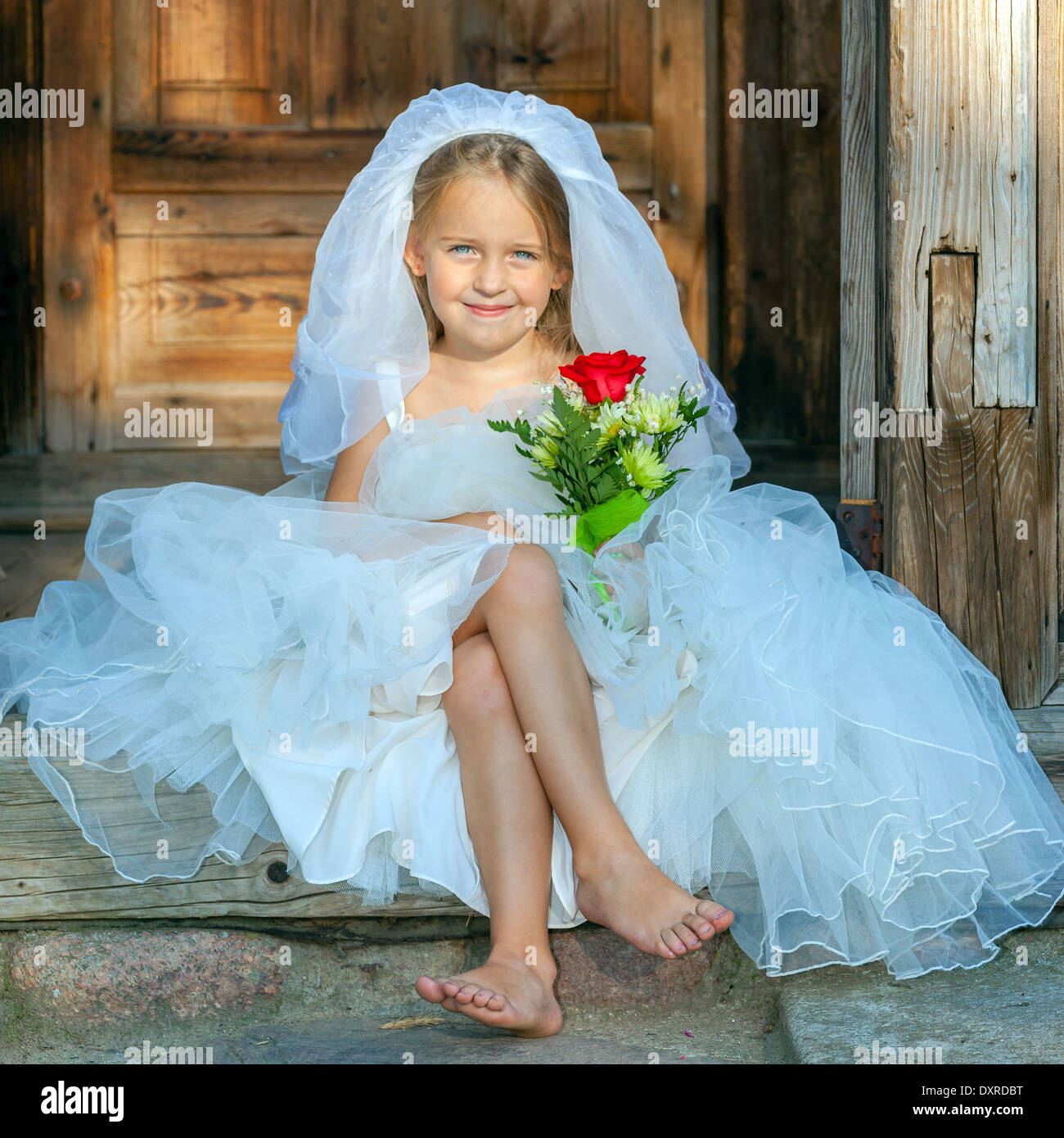 Beautiful Young Bride Stock Photo - Alamy