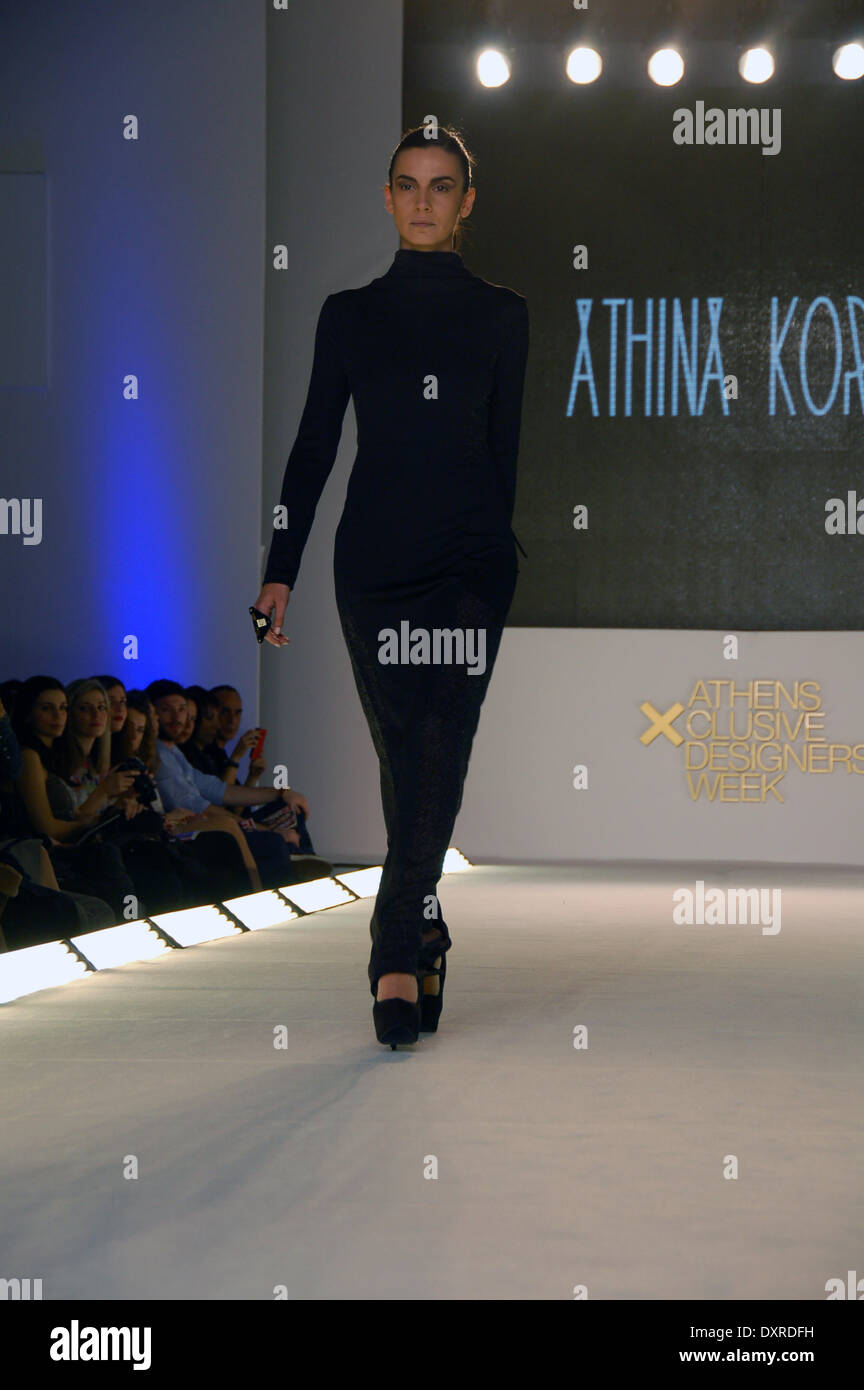 Athens.Greece March 29th- A model wears a creation of Greek fashion ...
