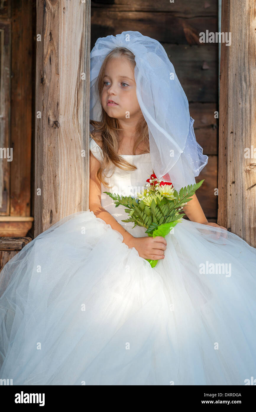 Beautiful Young Bride Stock Photo - Alamy